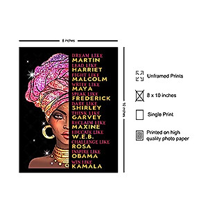 Inspirational Black Art - African American Women, Girls - African American Wall Art - Encouraging Wall Decor - Motivational Encouragement Gifts - Uplifting Inspiring Wall Decor - Positive Affirmations