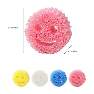 Funny Scratch Dish Sponge & Made with Polymer Foam, Remove Stain & Odor Honeycomb Sponge, 1pc Durable Household Kitchen Cleaning Cotton