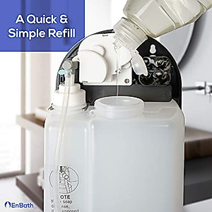 Automatic Commercial Soap Dispenser Wall Mount – Large 40oz (1200ml) Touchless Wall Mounted Dispensers for Business & Home Bathroom, Stainless Steel Design for Liquid Soap & Hand Sanitizer by EnBath