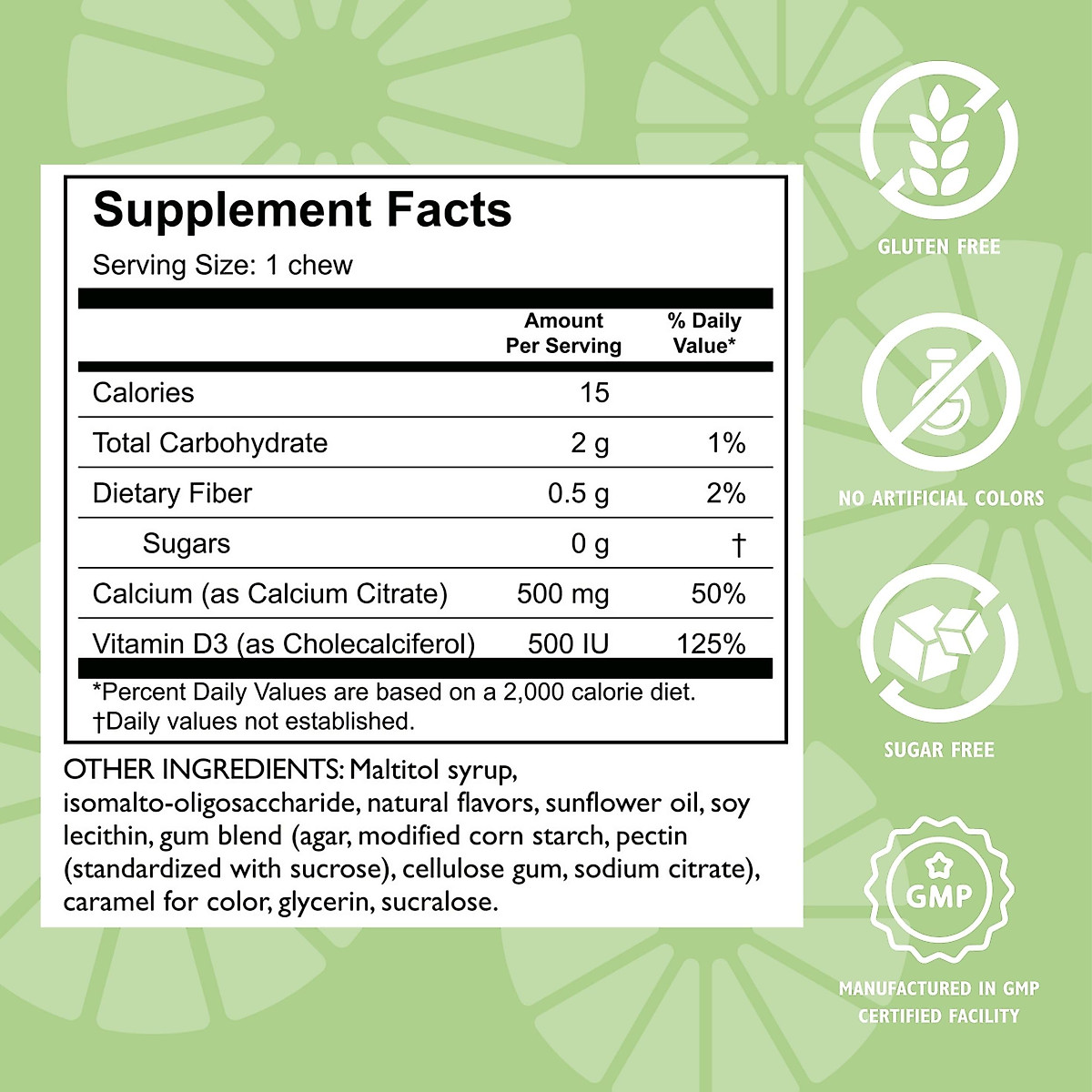 Celebrate Vitamins Calcium Citrate Soft Chews - 500mg Calcium Citrate, 500 IU Vitamin D3 - Bone Health Support - Sugar & Gluten Free, Calcium Supplement After Bariatric Surgery, Caramel, 270 Count