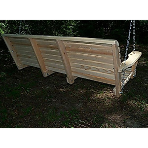 5 Ft ROLL BACK PORCH SWING made from Rot-resistant Select Louisiana Cypress Eternal Wood Made in the USA - Green Furniture - GO GREEN