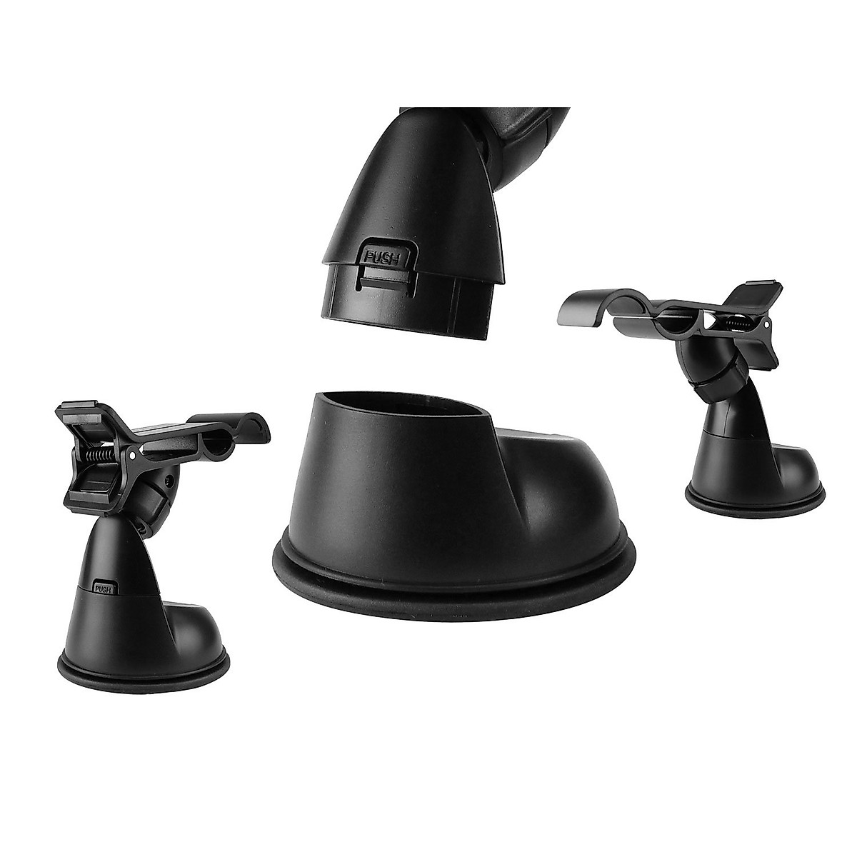 Car Windshield or Dashboard Mount Phone Holder, Suction Cup Mount on Clean Surface Compatible for iPhones Samsung Galaxy Moto Google Pixel Google Map Navigation