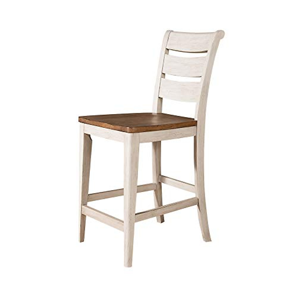 Liberty Furniture Industries Farmhouse Reimagined Ladder Back Counter Chair, W18 x D24 x H42, White
