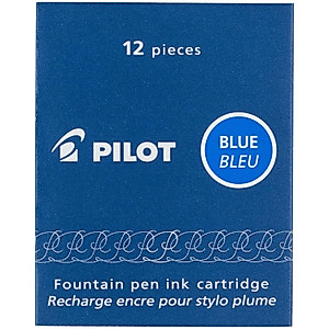 PILOT Namiki IC100 Fountain Pen Ink Cartridges, Blue, 12-Pack (69101)