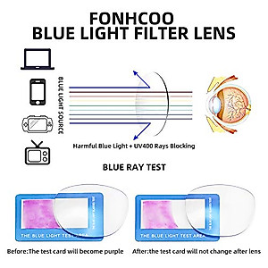 FONHCOO Blue Light Blocking Glasses Fashion Round TR90 Frame Transparent Eyewear Anti Eyestrain Computer Glasses for Women Men (Light Brown)