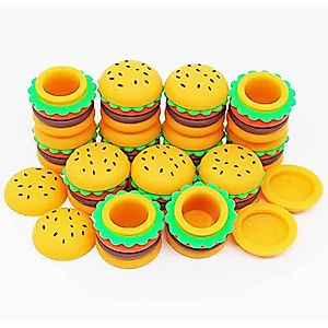 vitakiwi 5ml Hamburger Silicone Wax Container Non-stick Jars (3)