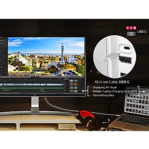 LG 4K UHD 27UD88-W 27" LED-Lit Monitor with USB Type-C