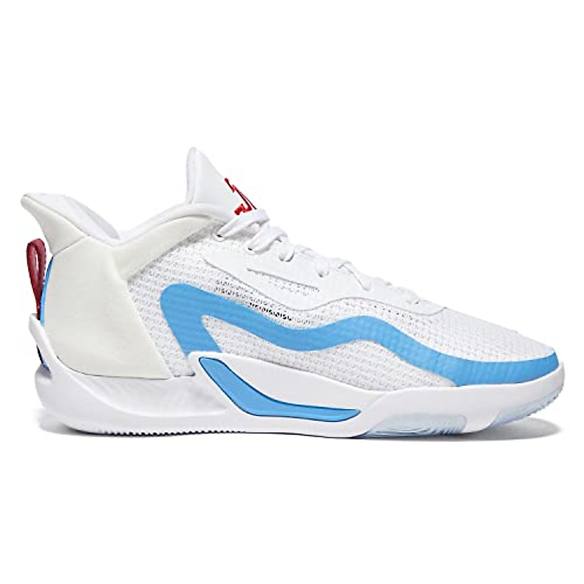 Jordan Boy's Jordan Tatum 1 (Big Kid) White/University Red/University Blue 4 Big Kid M