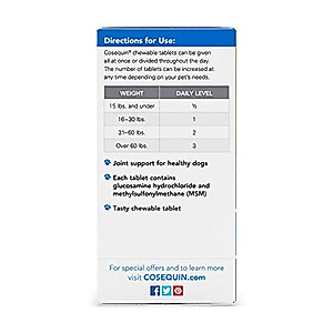 Nutramax Cosequin Standard Strength Joint Health Supplement for Dogs, with Glucosamine and MSM, 75 Chewable Tablets (Pack of 2)
