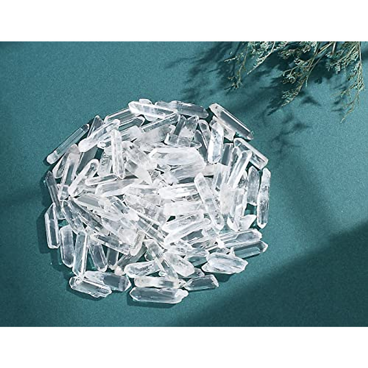 DUQGUHO Clear Quartz Crystals Points Bulk Healing Crystal Stones Irregular Shape Raw Quartz Points Crystal Wand for Jewelry Making Polishing Cabbing Reiki Energy Balance 0.4-1.18" 0.22 lb