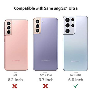 Coolwee Clear Glitter for Galaxy S21 Ultra Case Thin Flower Slim Cute Crystal Lace Bling Women Girl Floral Plastic Hard Back Soft TPU Bumper Protective Cover for Samsung Galaxy S21 Ultra Mandala Henna