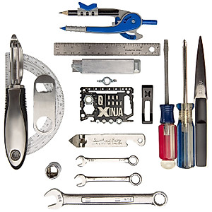 50 in 1 Credit Card Multitool Wallet Multi Tool Money Clip Clips Xtreme Ninja EDC Gerber Leatherman Knives Utility Knife Slim Wallets Minimalist Survival Everyday Carry | BAR NONE Xinja, Black