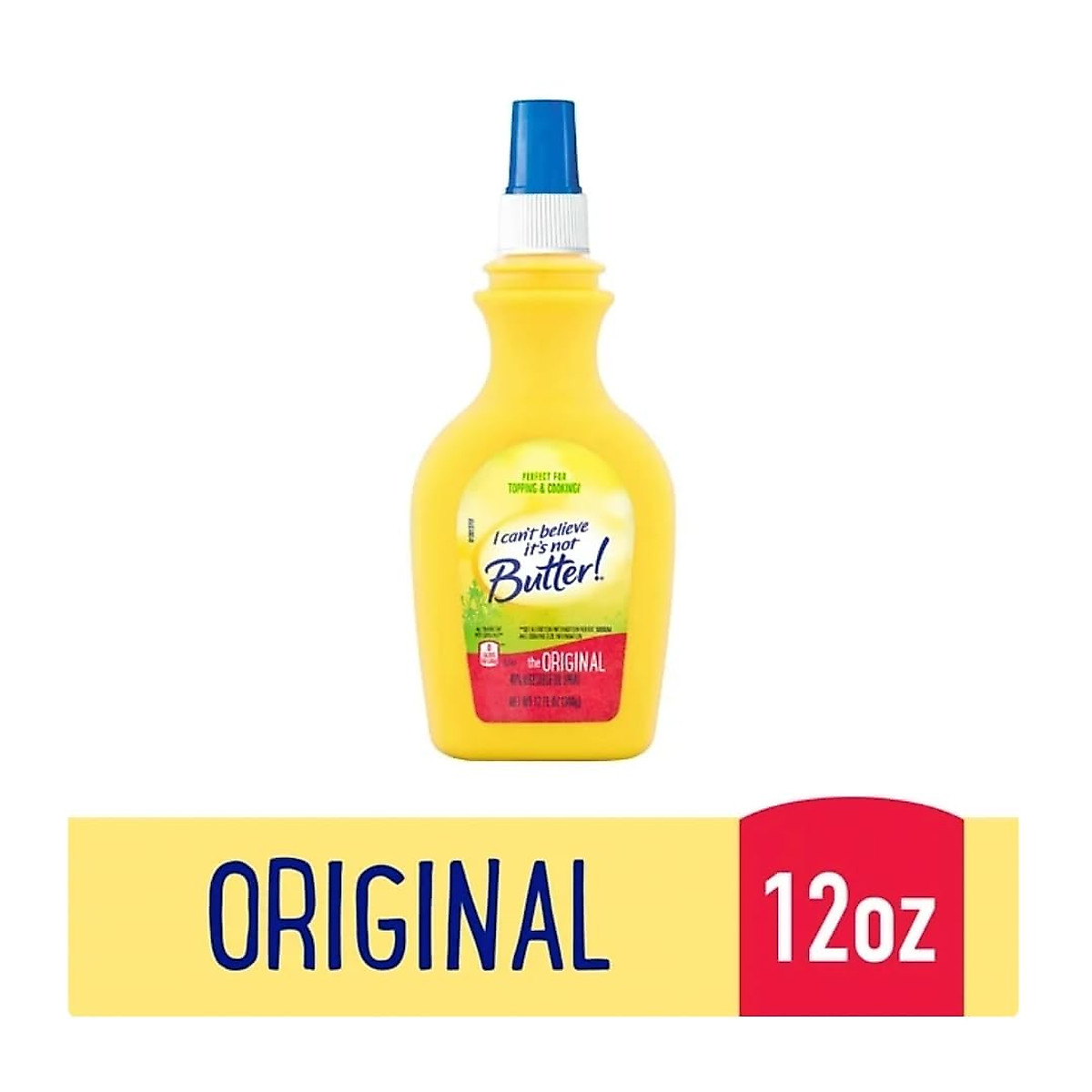 I Can't Believe It's Not Butter Spray 12 oz (2-Pack) Non Dairy Butter Alternative, Plant Based Butter Spray for Popcorn, Cooking, Vegetables and More - Bundled with STPLLC fridge magnet