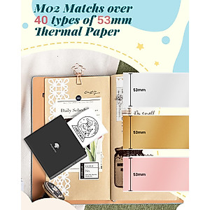 Phomemo Label Maker Printer Machine, M02 Mini Portable Printer, Thermal Inkless Sticker Printer, Pocket Portable Printer, Multifunction for Journal, Photo, Work Plan, Meeting Notes, Gift