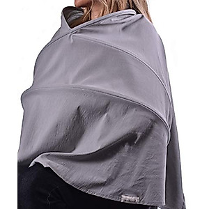 First and ONLY Multi-Use Nursing Cover You Don't Need to Hold Up to See in Breathable with 360 Coverage, Breastfeeding Scarf, Canopy, Car Seat Cover, Poncho (Latte Stone Grey) infineni by nenikanopi