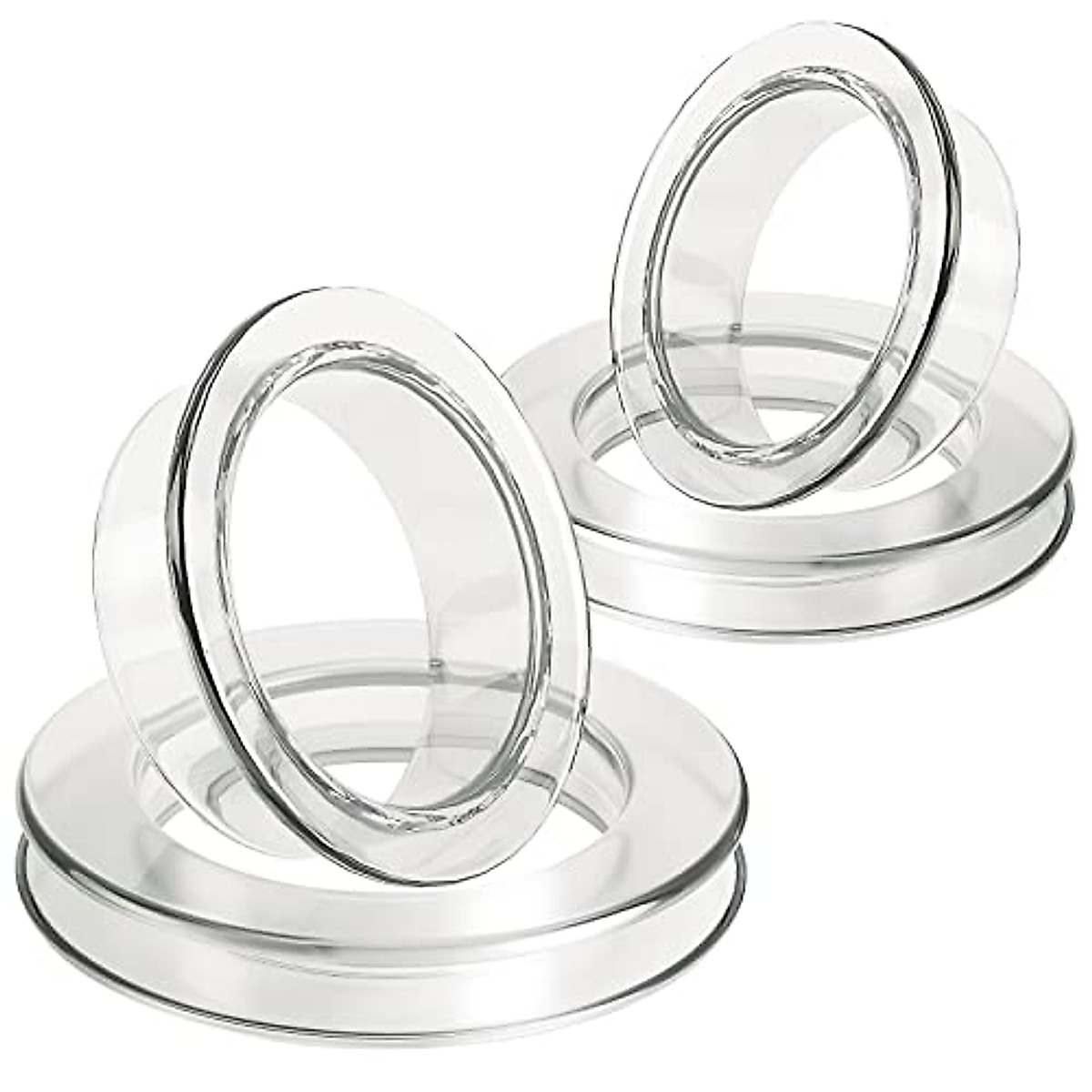 Sukh Patio Table Umbrella Hole Ring Umbrella Hole Ring and Cap Silicone Transparent Hole Couver Plug Hole Rings Set Umbrella Ring Caps 2 Sets for Patio Table Garden Parasol and Stand Base