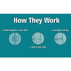 Magnetuck Magnetic Shirt Stays - Quit Tuckin' Around! (Gunmetal Gray)