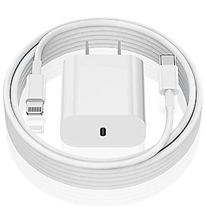 iPhone Fast Charger,[Apple MFi & ETL Certified] 20W Apple Fast Charger with USB C to Lightning Cable 10ft Super Charger Block Apple Chargers for iPhone 13/12/12 Mini/12 Pro/12 Pro Max/11/iPad（1-Pack