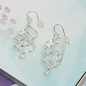 Infinity Knot Drop Dangle Earrings - 925 Sterling Silver for Women and Teens