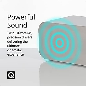 Q Acoustics 3090Ci Center Speaker Arctic White - 2-Way Reflex Enclosure Type, 2 x 4 Mid/Bass Driver, 1 x 0.9 Tweeter - Active Speakers/HiFi Speakers for Home Theater Sound System