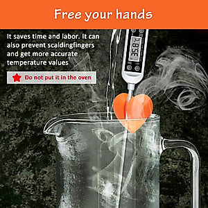 Windspeed Thermometer Pot Clip Holder(No Thermometer Include), 2Pcs Candy Thermometer Pot Clip Holder for Digital Thermometer Holder for Candle Soap Jam Candy Milk Chocolate Cooking