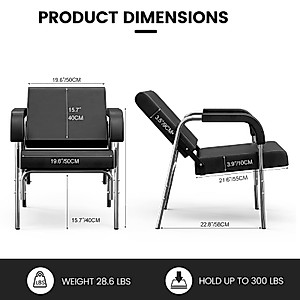 Paddie Reclining Shampoo Chair for Salon, Hair Cutting Chairs Salon Chair Barber Chair Styling Chair for Hair Stylist Salon Spa Beauty Equipment