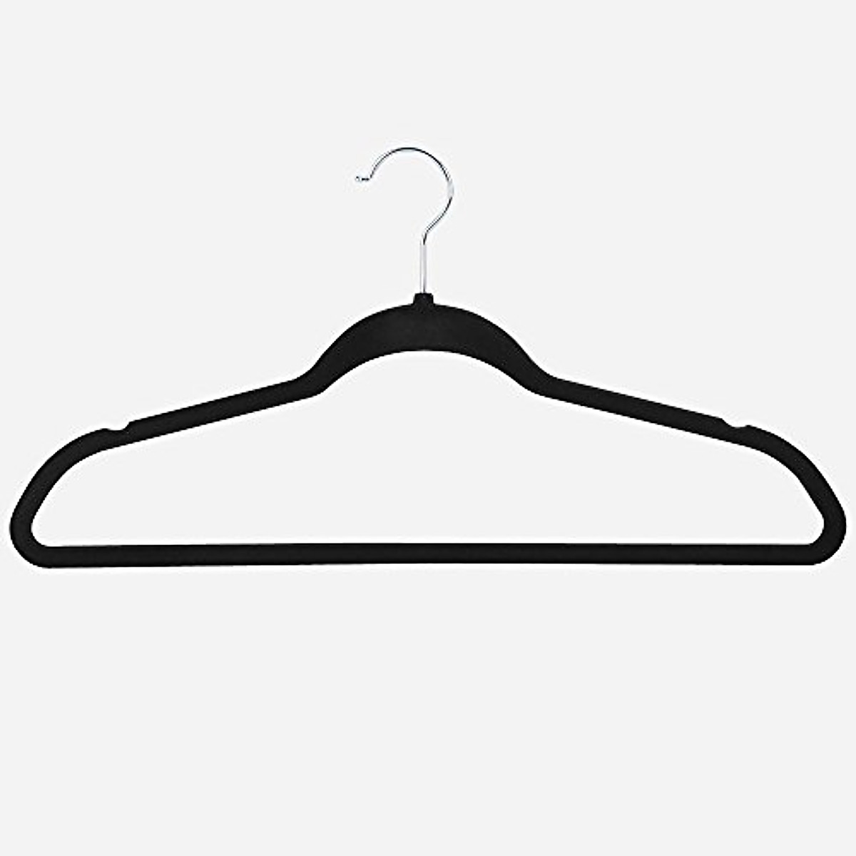 Yaheetech Non-Slip Velvet Hangers - Standard Hangers - Ultra Thin Space Saving Clothes Hangers 360° Swivel Hook for Coats, Jackets, Pants, and Dress Clothes, Black (200-pack)
