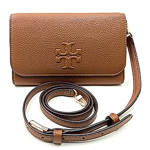 Tory Burch Women's Thea Flat Wallet Crossbody (Moose)