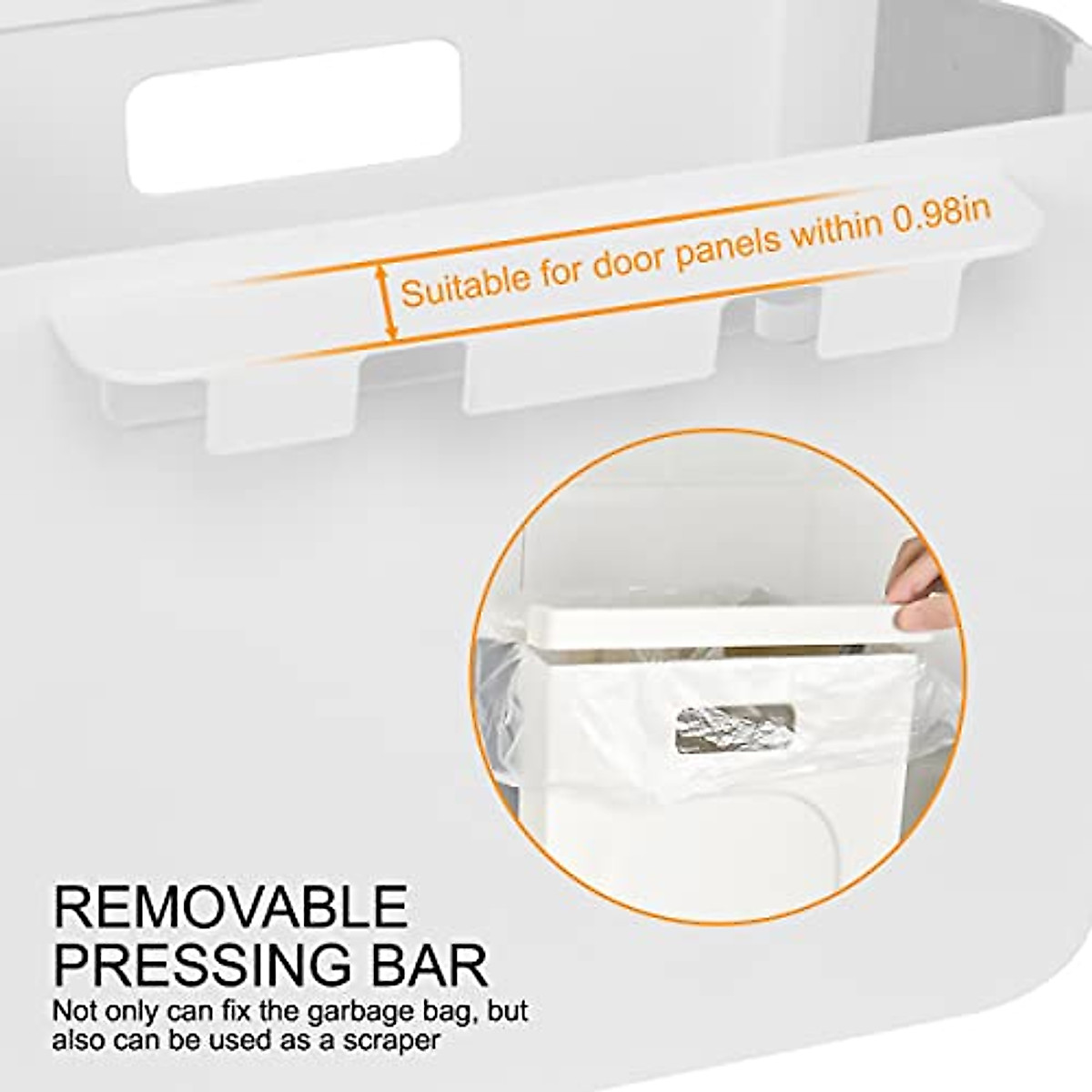 Foldable Mini Garbage Can Small Hanging Kitchen Trash Can, Wall Mounted Collapsible Garbage Bin Plastic Waste Bin Compact Portable Trash Can for Cabinet Office Bedroom Bathroom Kitchen Car