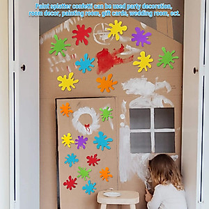 Framendino, 200 Pieces Paint Splatter Confetti Party Decorations