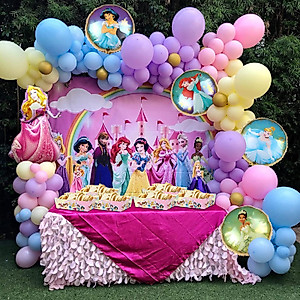 30 Pack Princess Birthday Party Supplies Decorations,Princess Food Tray Princess Theme Party Favors Paper Food Serving Tray