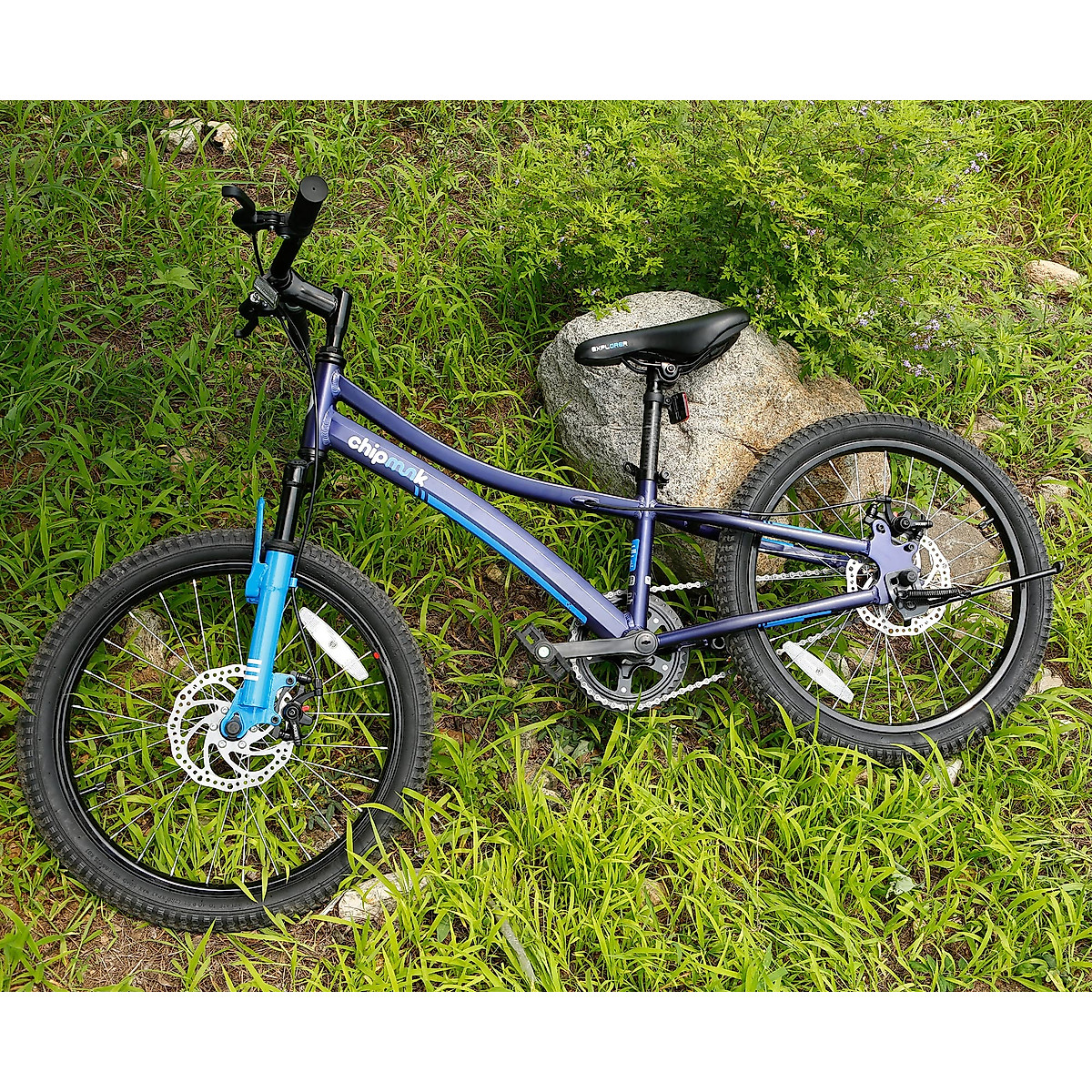 Royalbaby Explorer Kids Bike Aluminum 20 Inch Bicycle Front Shock for Boys Girls Ages 7-12 Years, Dark Blue