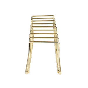 Spectrum Diversified Euro Kitchen Lid Organizer for Plates, Cutting Boards, Bakeware, Cooling Racks, Pots & Pans, Serving Trays, and Reusable Containers, Gold