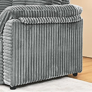 Corduroy Tufted Upholstered Left Facing Sleeper Sectional Sofa, L-Shaped Pull Out Sleep Couch Bed Modular Convertible Sofabed with Right Storage Chaise and Pillow-top Armrests for Living Room
