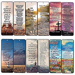 Christian Bookmarks with Popular Bible Verses (30-Pack) - Stocking Stuffers for Adults Teens Kids Men Women Boys Girls - Baptism Mission Evangelism Bible Study Church Supplies
