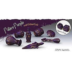 PolyHero Dice: Rogue: 7-Dice Set: Palace Purple