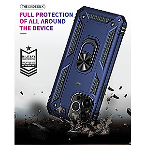 ADDIT Phone Case for iPhone 12/iPhone 12 Pro, [ Military Grade ] 15ft. Drop Tested Protective Case with Magnetic Car Mount Ring Holder Stand Cover for iPhone 12/iPhone 12 Pro 6.1" - Blue