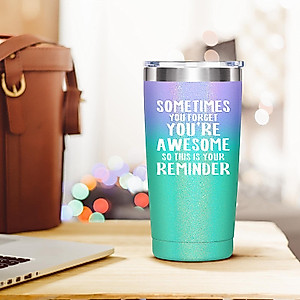 ARABOSTON Inspirational Gifts for Women - Mother's Day Gifts, Birthday Gifts for Best Friend,Coworker, Mom, Insulated Tumbler with Key Chain, 20oz
