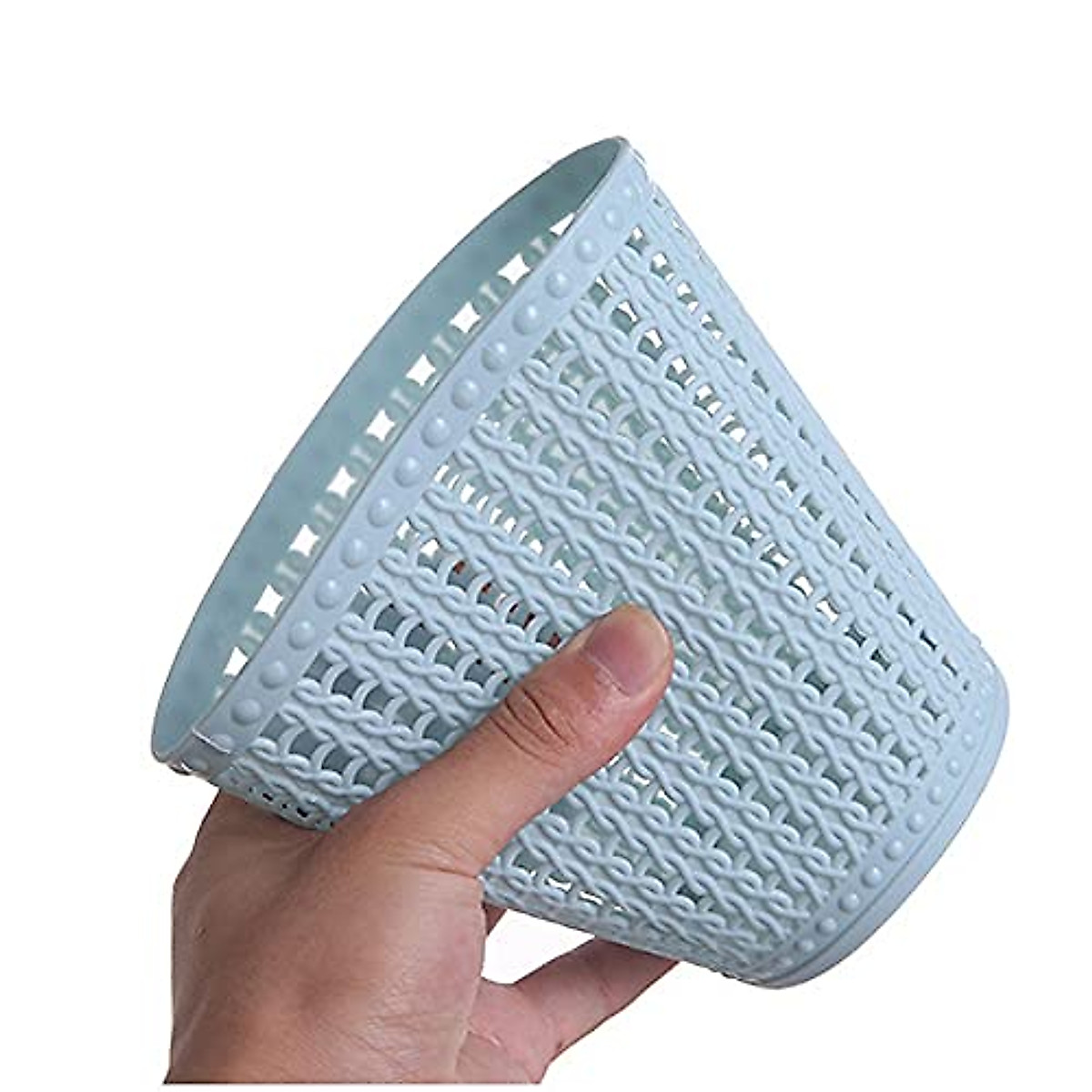 HOIRIX 2Pack Mini Wastebasket Round Plastic Small Desktop Trash Can Garbage Bin for Bathrooms,Kitchens, Home Offices (Color : Pink, Size : 2Pack)