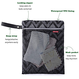 RUVALINO Unisex Travel Dipaer Bag tote & Reusable Baby Wet Dry Bag, Baby Shower Gifts Baby Essentials for Mom and Dad, Convenient Travel kit for parents