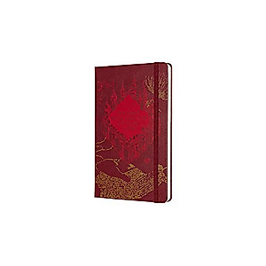 Moleskine Limited Edition Harry Potter Notebook, Hard Cover, Large (5" x 8.25") Ruled/Lined, Bordeaux Red, 240 Pages