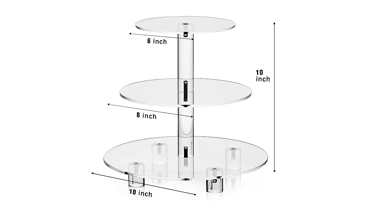 Buy Acrylic Cupcake Stand - 3 Tier Dessert Display
