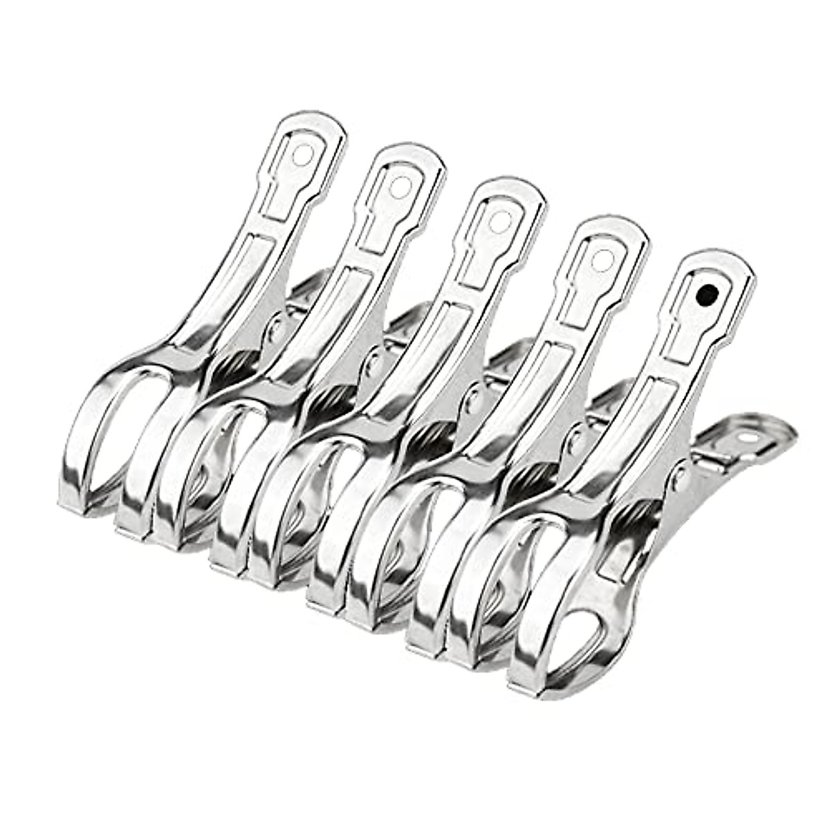 LINNNZI Greenhouse Clips, 4.3 inch Garden Clips, Stainless Steel Plant Clips Clamps with Strong Grip for Garden Hoops Film Row Cover Netting Towel Clothesline