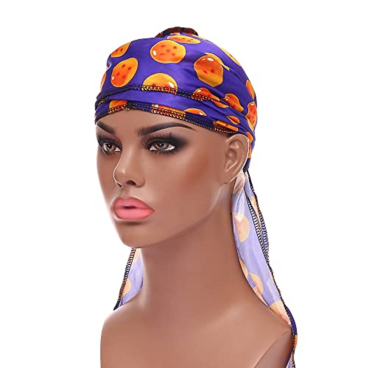 Military Camouflage Premium Silky Durags with Long Tail Colorful 360 Waves Doo rag for Men Du rag Cap (3/4 Packed) (Set15)