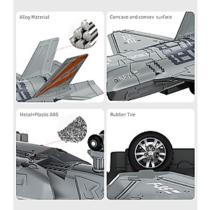 Geyiie Airplane Toys for Kids, Army Fighter Jet Diecast Plane Toys Helicopter for Boys Grils, Pull Back Airplanes with Light, Air Transport Toy Bomber Outdoor Gifts for Toddler Age 3-8 Gifts