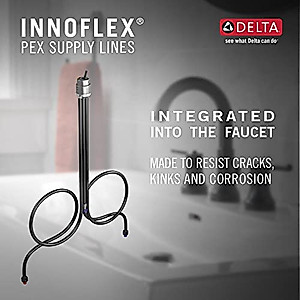 Delta Faucet Woodhurst Oil Rubbed Bronze Bathroom Faucet, Single Hole Bathroom Faucet, Single Handle Bathroom Sink Faucet, Diamond Seal Technology, Drain Assembly, Venetian Bronze 532-RBMPU-DST