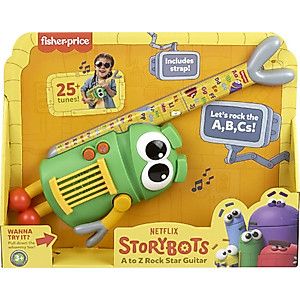 Fisher-Price StoryBots A to Z Rock Star Guitar, Pretend Musical Instrument Learning Toy That Teaches The Alphabet for Preschool Kids Ages 3 Years & up