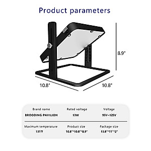 TRIOCOTTAGE Chick Brooder Heating Plate Chicken Coop Heater for Chicks Or Ducklings Warms Up to 15 Chicks