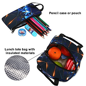 School Backpacks for Boys Girls Bookbag Teens Backpack Set with Shoulder Bag and Pencil Case (Red 1)