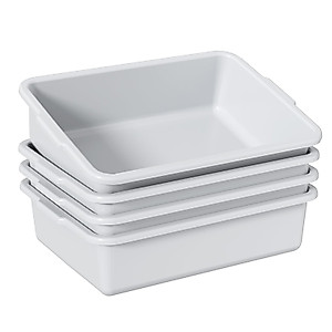 Lasbily 13 L Commercial Bus Box/Utility Box, Dish Wash Basin Tub, 4 Packs
